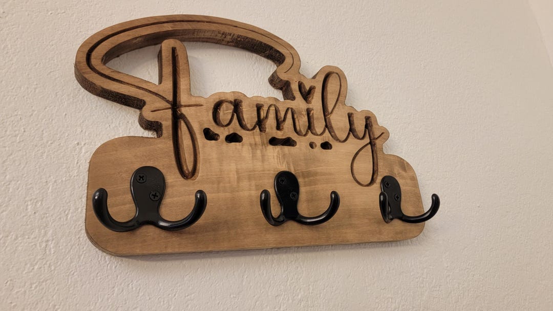 Key Holder, Family Maple Hardwood Key Holder - Etsy