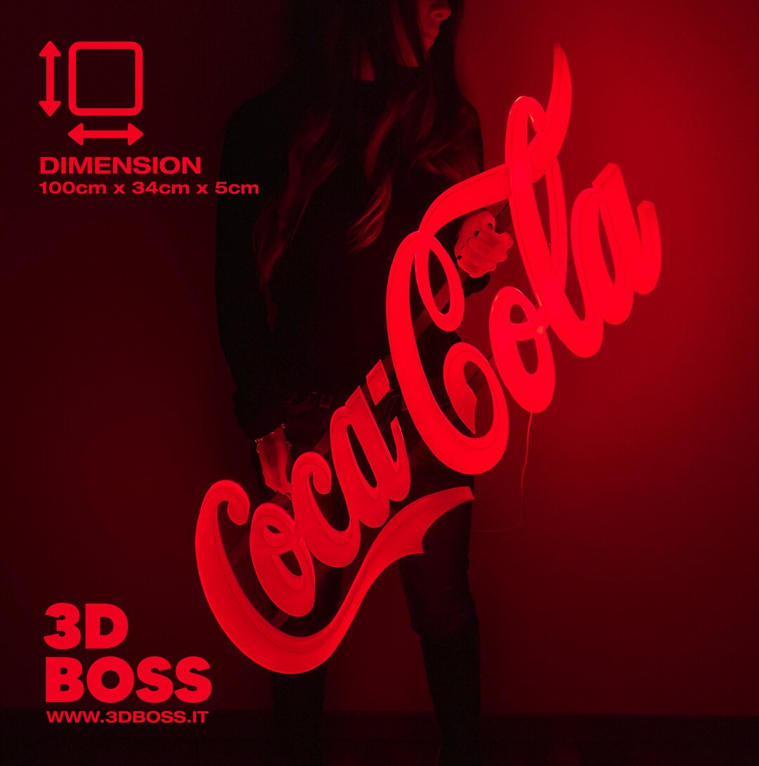 Coca Cola Lighted Sign LED Neon Logo Pepsi Dr Pepper Fanta Bar Decor ...