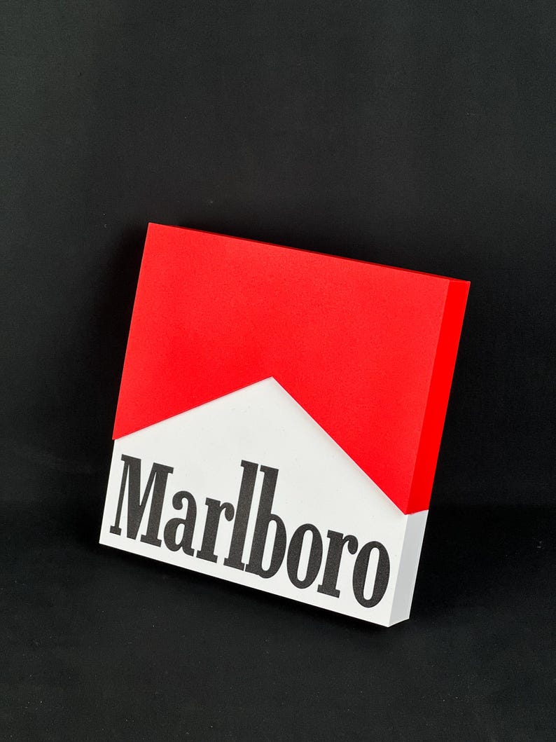 Marlboro Lighted Sign Neon LED Logo Vintage Racing Garage Bar - Etsy