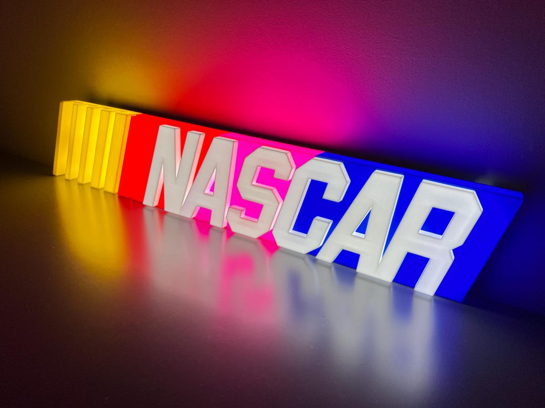 Nascar Lighted License Plate Sign Movie Daytona Lighted Sign Vintage ...