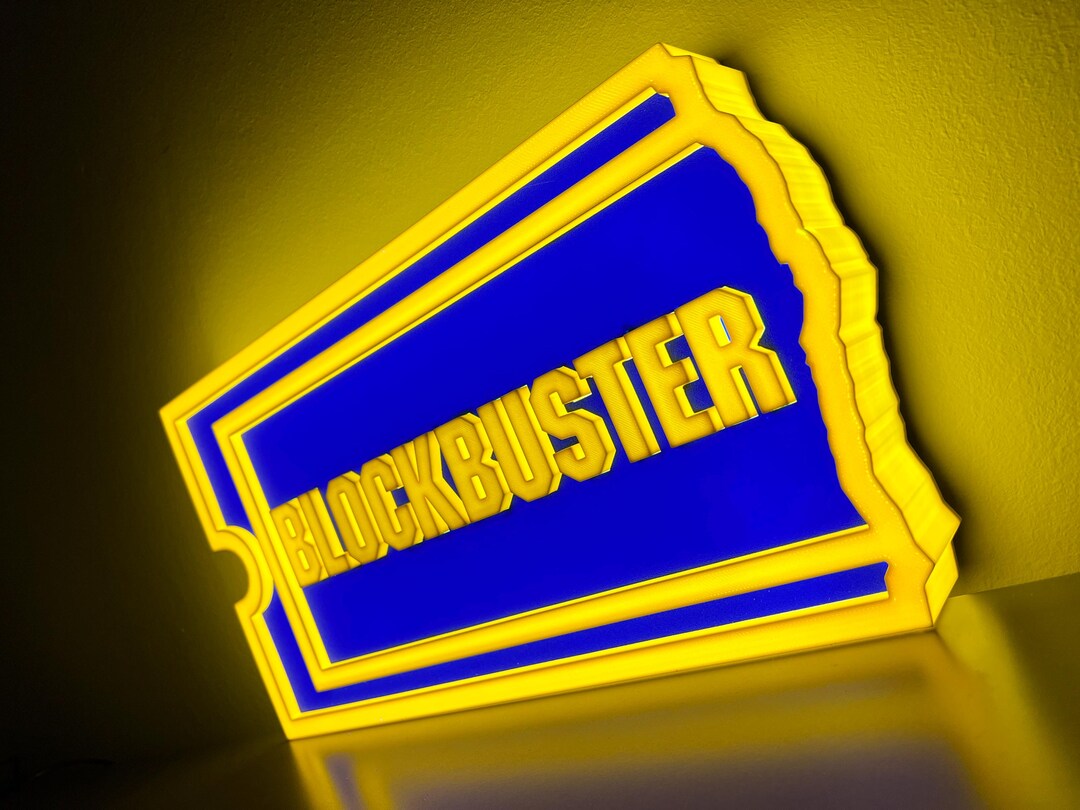 Blockbuster Lighted Sign Block Buster Vintage Lighted Sign Film License ...
