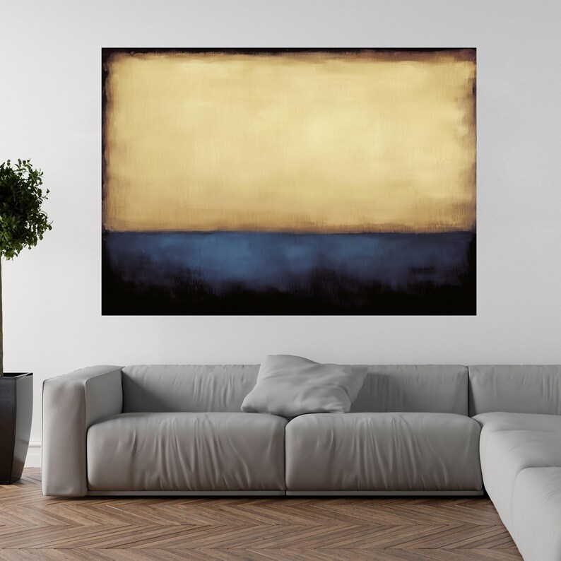 Abstract Color Field Canvas Wall Art, Modern Minimalist Painting, Mark ...