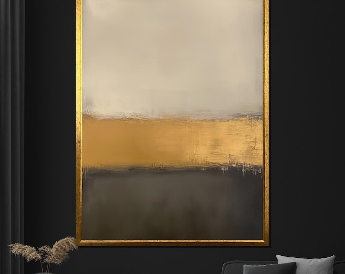Mark Rothko Canvas Painting - Neutral Gold and Beige Abstract Art ...