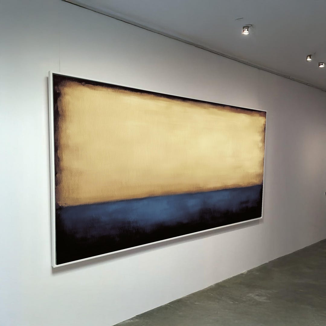 Abstract Color Field Canvas Wall Art, Modern Minimalist Painting, Mark ...