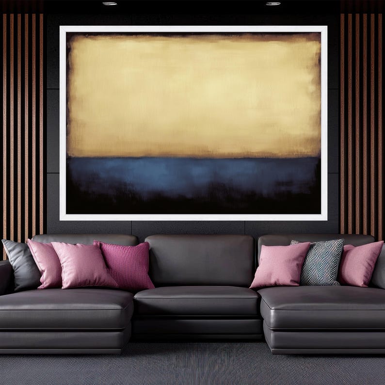 Abstract Color Field Canvas Wall Art, Modern Minimalist Painting, Mark ...