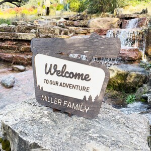 Personalized Wooden Camping Signs, National Park Welcome Sign, Cabin ...