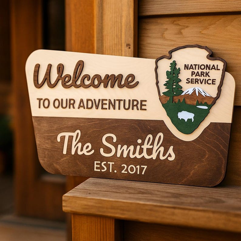 Custom National Park Sign, National Park Wood Sign, Custom NPS, Nature ...