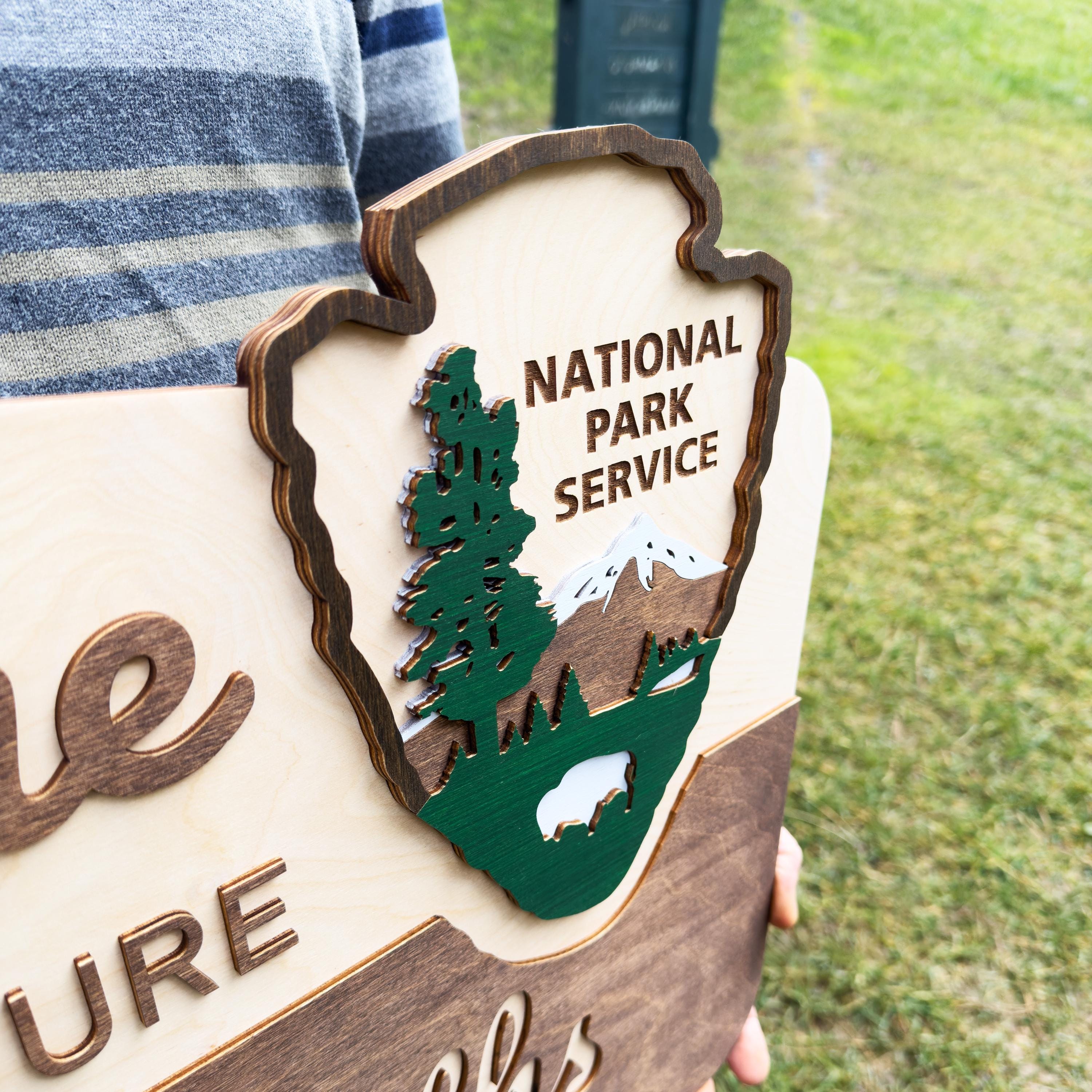 National Park Welcome Sign 3D, Personalized National Park Sign, NPS ...