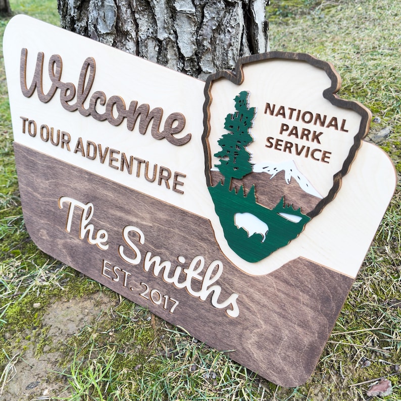 Custom National Park Sign, National Park Wood Sign, Custom NPS, Nature ...
