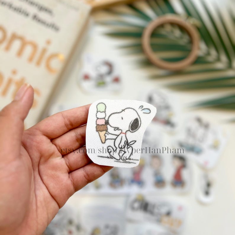 Stick and Stitch Embroidery Patterns, Snoopy-peanuts Water-soluble ...