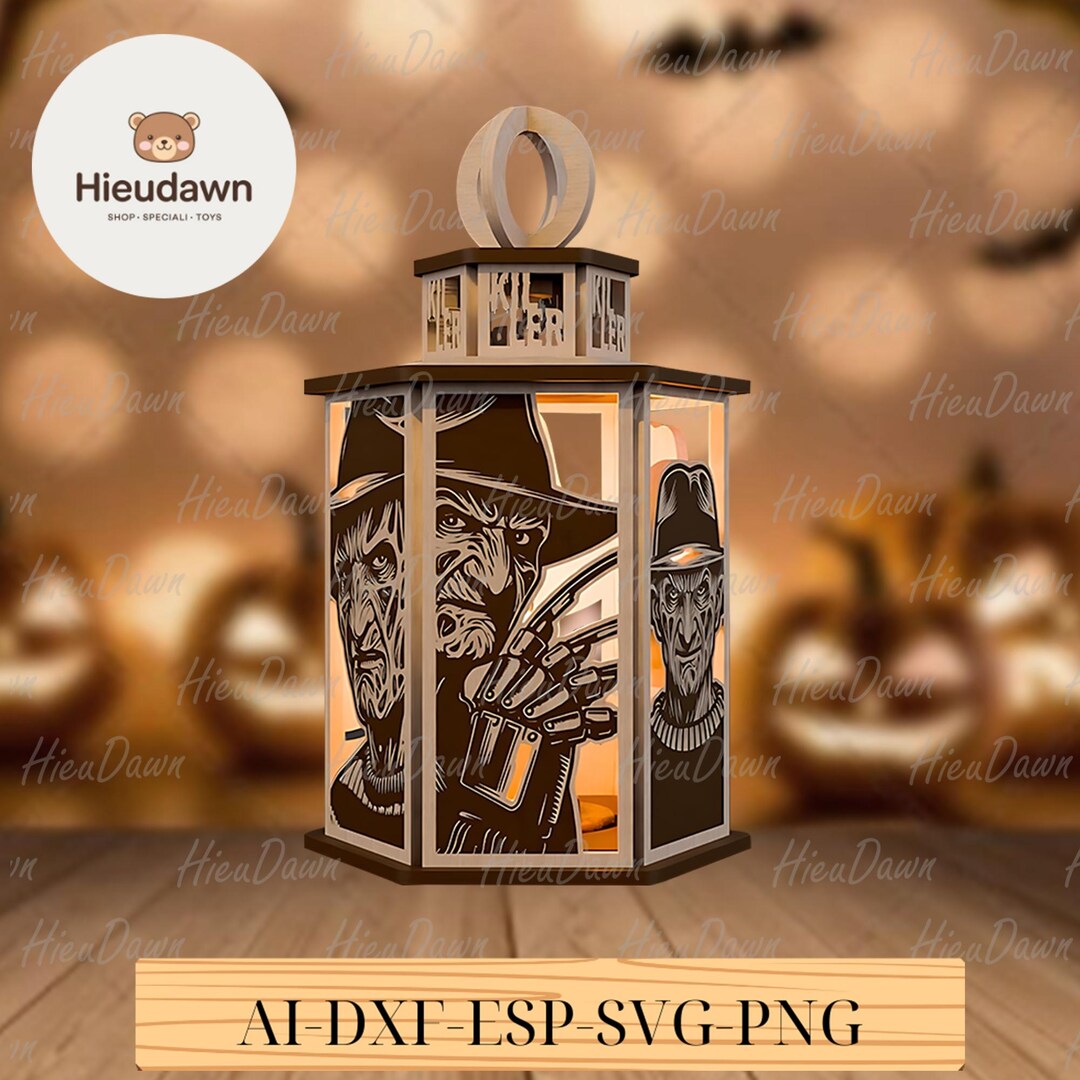 Lantern Svg,halloween Decor, Laser Cut Svg,horror Character Lantern Svg ...