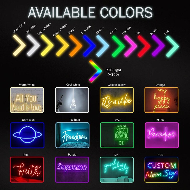 Custom Neon Sign | Neon Sign | LED Light Neon Sign | Personalized Neon ...