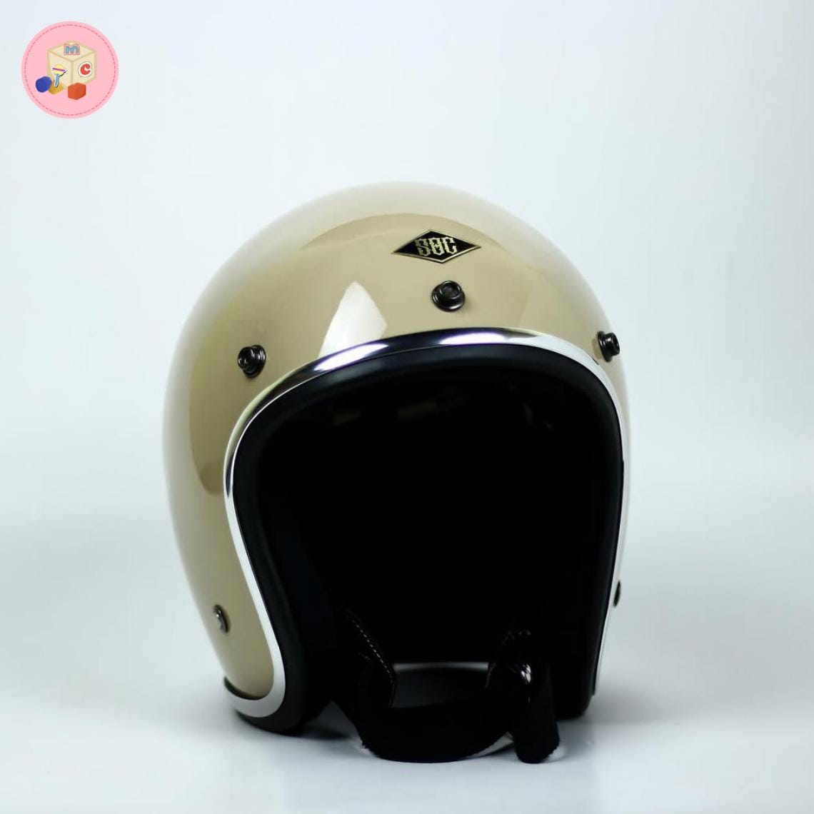 Custom Basic Cream Helmet Slimhead 500TX Motorcycle Helmet, Unique ...