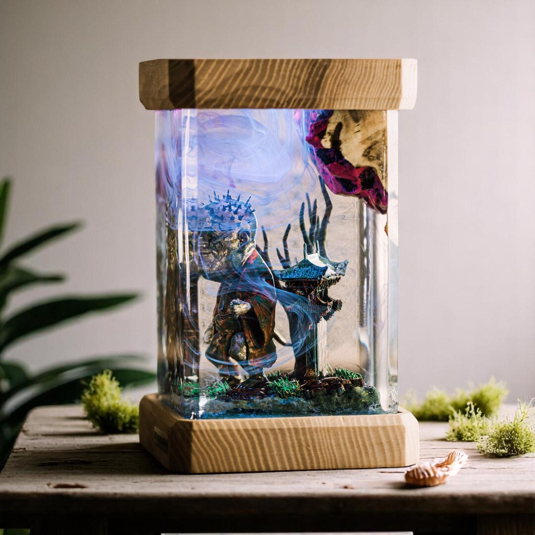 Goofy Big Head Resin Lamp: Artistic Desk Night Light - Etsy