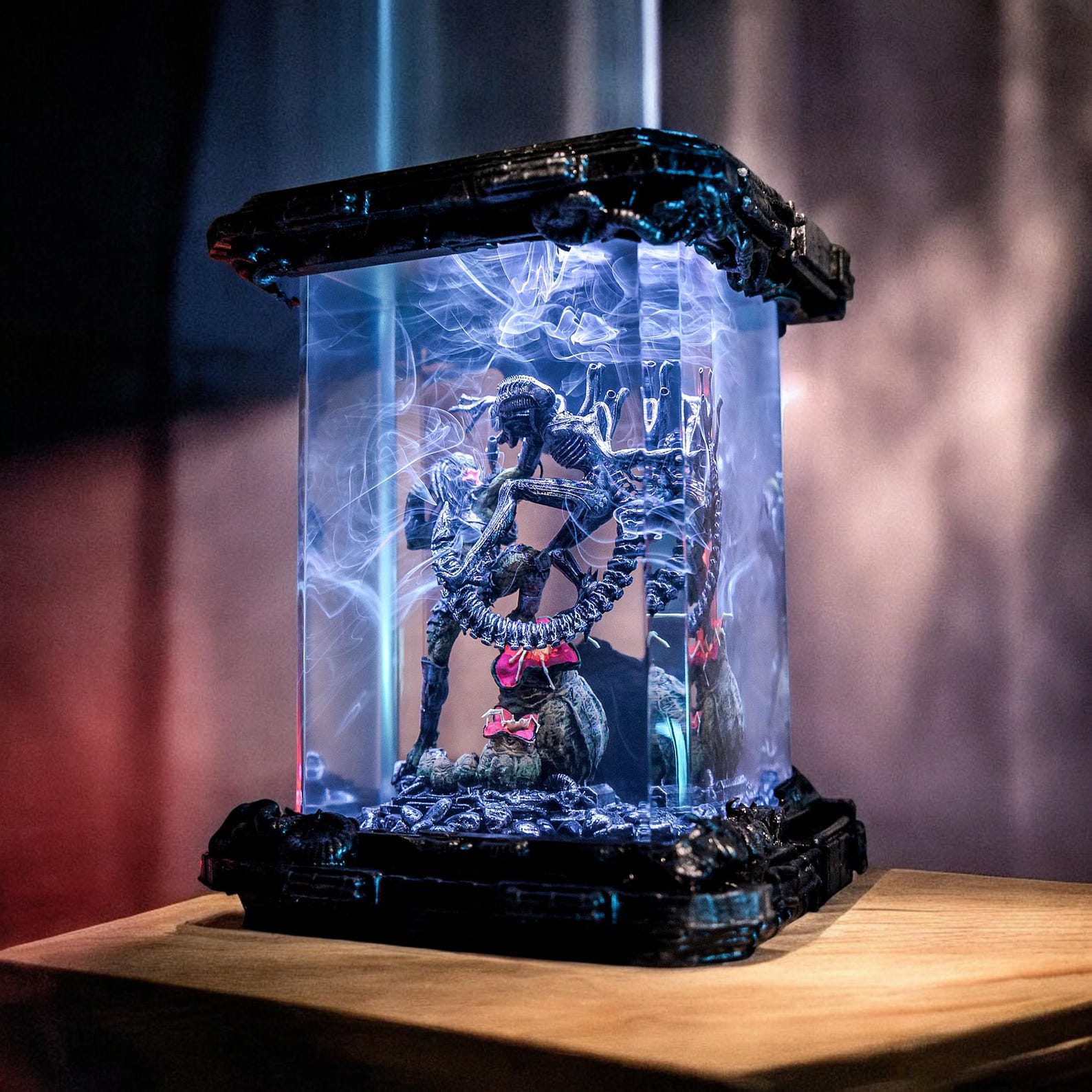 Alien Lamp With Resin Base, Sci-fi Horror Creature Light, Epoxy Night ...