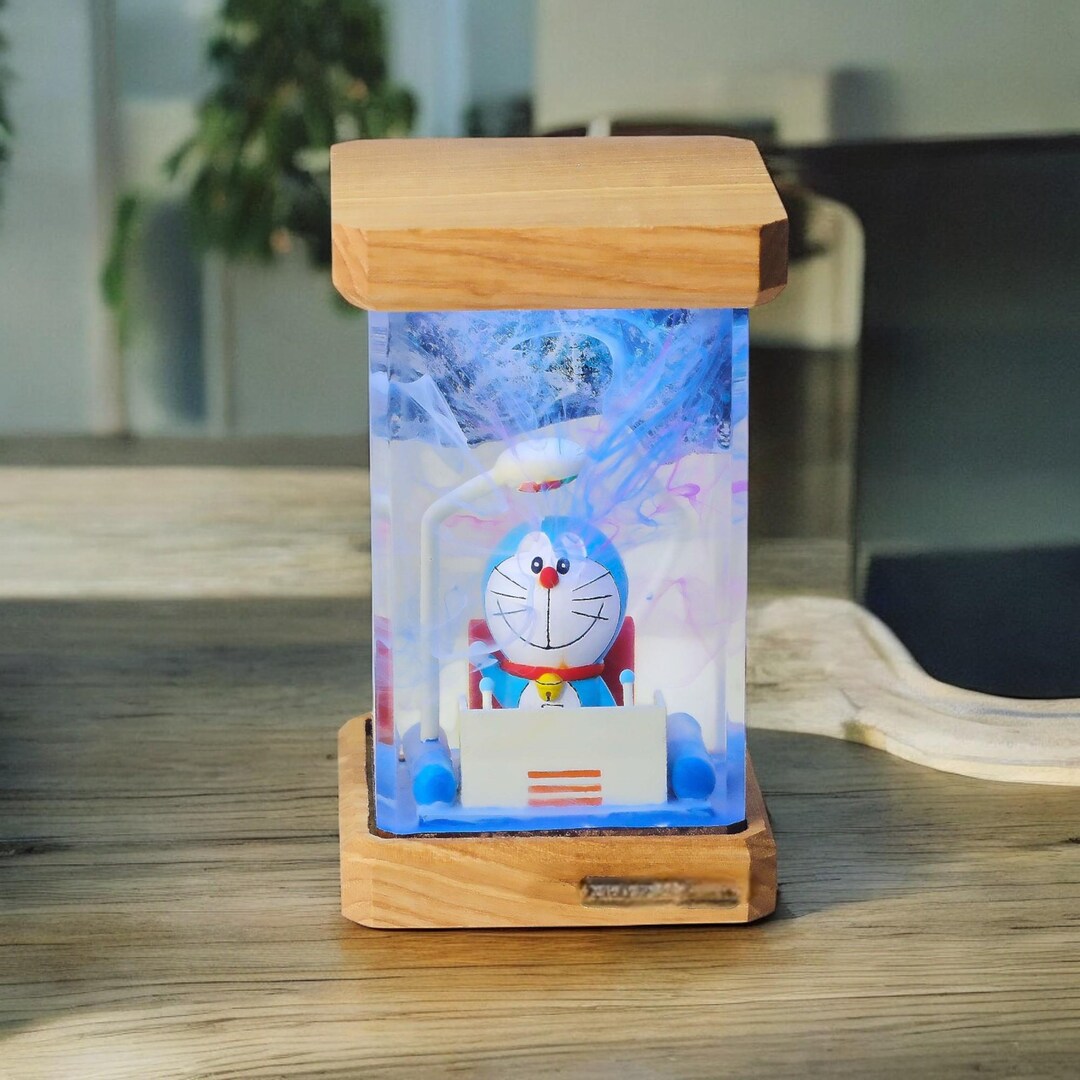 Doreamon Resin Diorama Lamp, Magic Anime Epoxy Resin Night Light, Resin ...