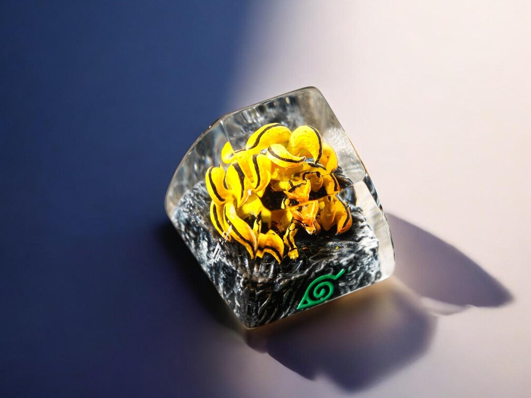 Keycap the Golden Nine-tailed Fox Artisan, Custom Resin Keycaps ...