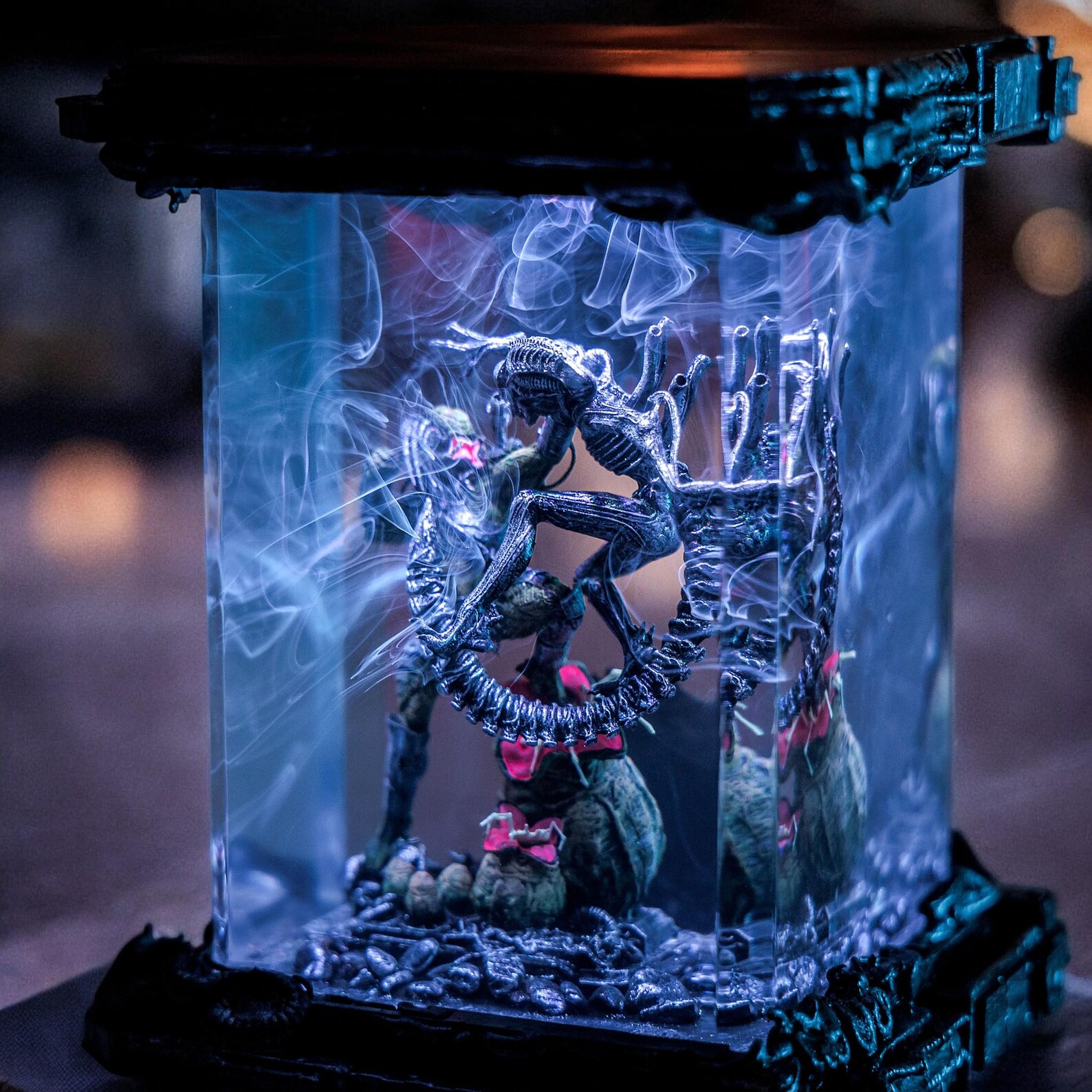 Alien Lamp With Resin Base, Sci-fi Horror Creature Light, Epoxy Night ...