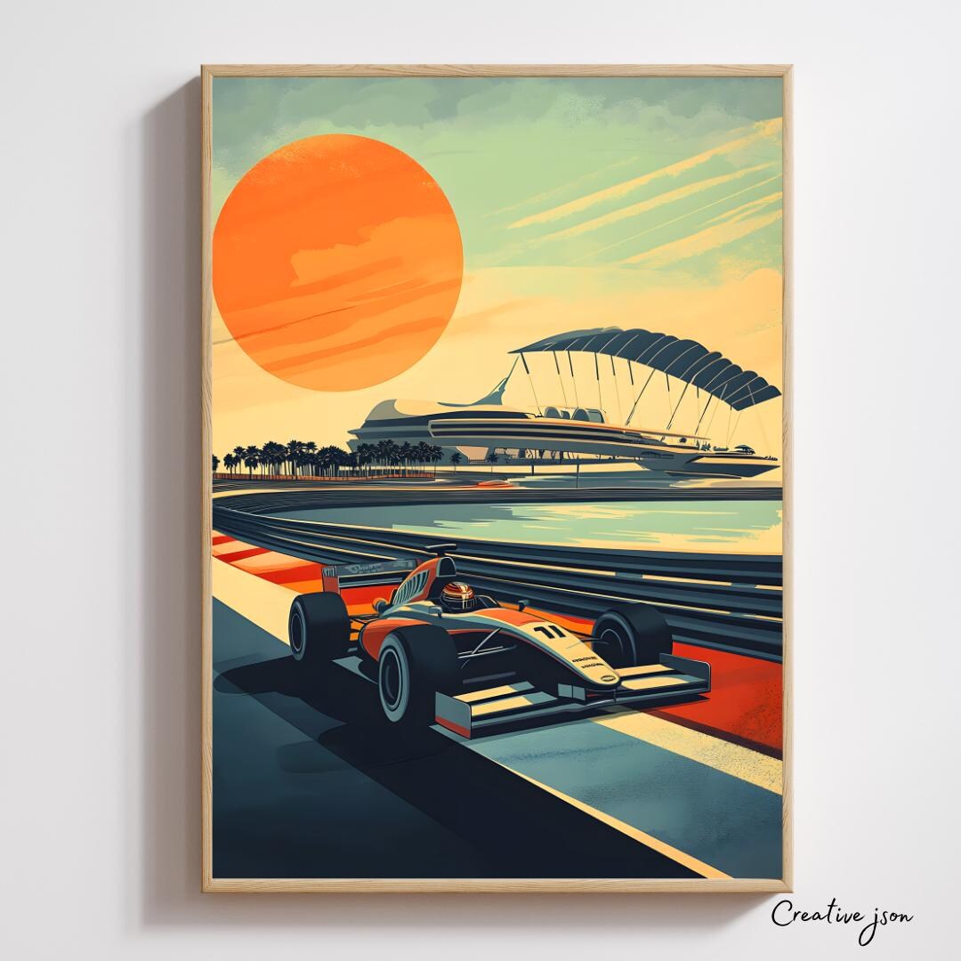 F1 Wall Art Poster – Formula 1 Racing Print, Motorsport Wall Decor ...