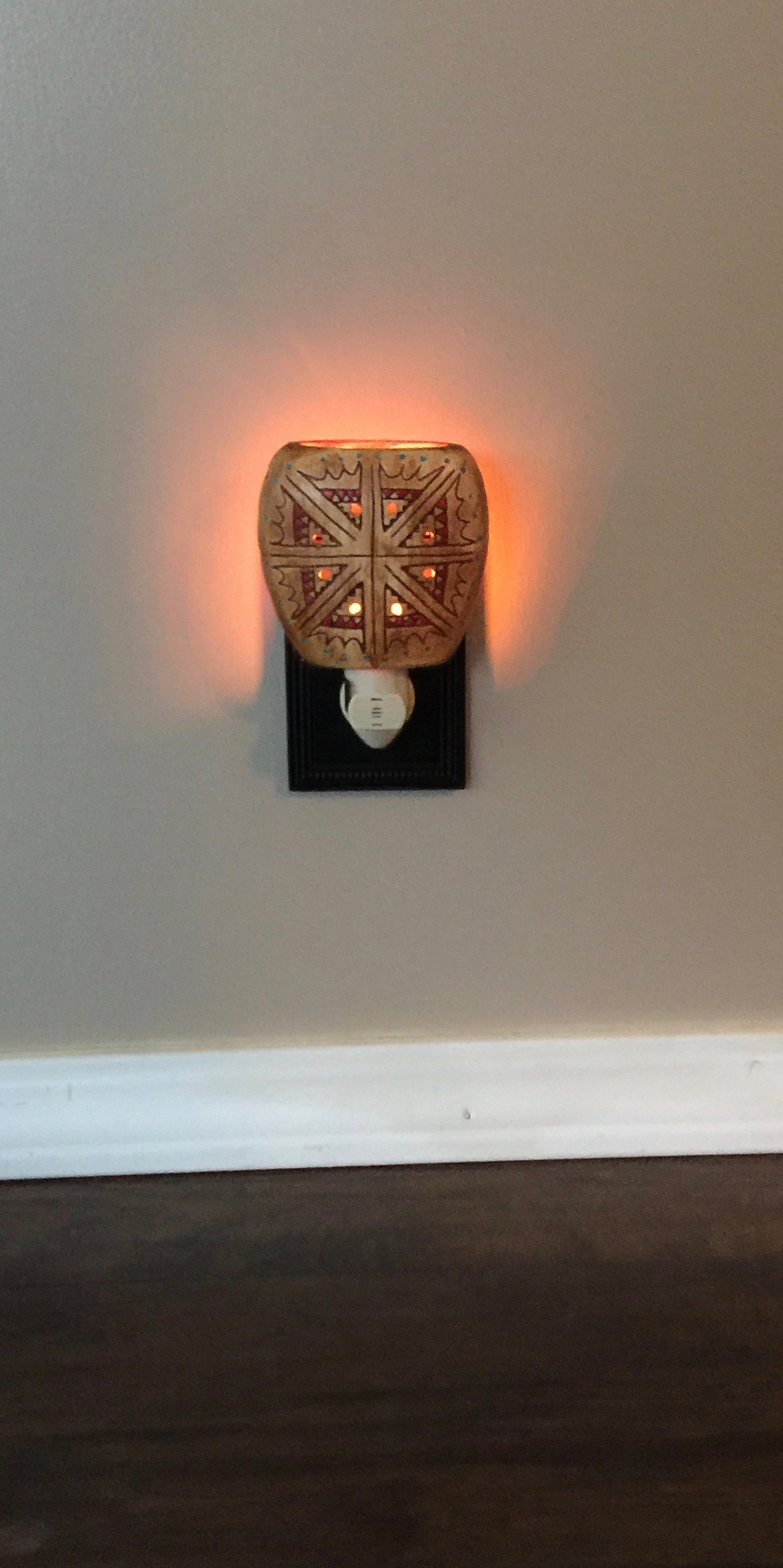 Southwestern Nite Light, Carved Rug Pattern Ceramic Nite Light ...