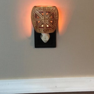 Southwestern Nite Light, Carved Rug Pattern Ceramic Nite Light ...