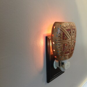 Southwestern Nite Light, Carved Rug Pattern Ceramic Nite Light ...