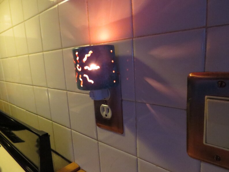 Southwestern Sun Night Light, Patina Turquoise Sun Nite Lite, Rustic ...