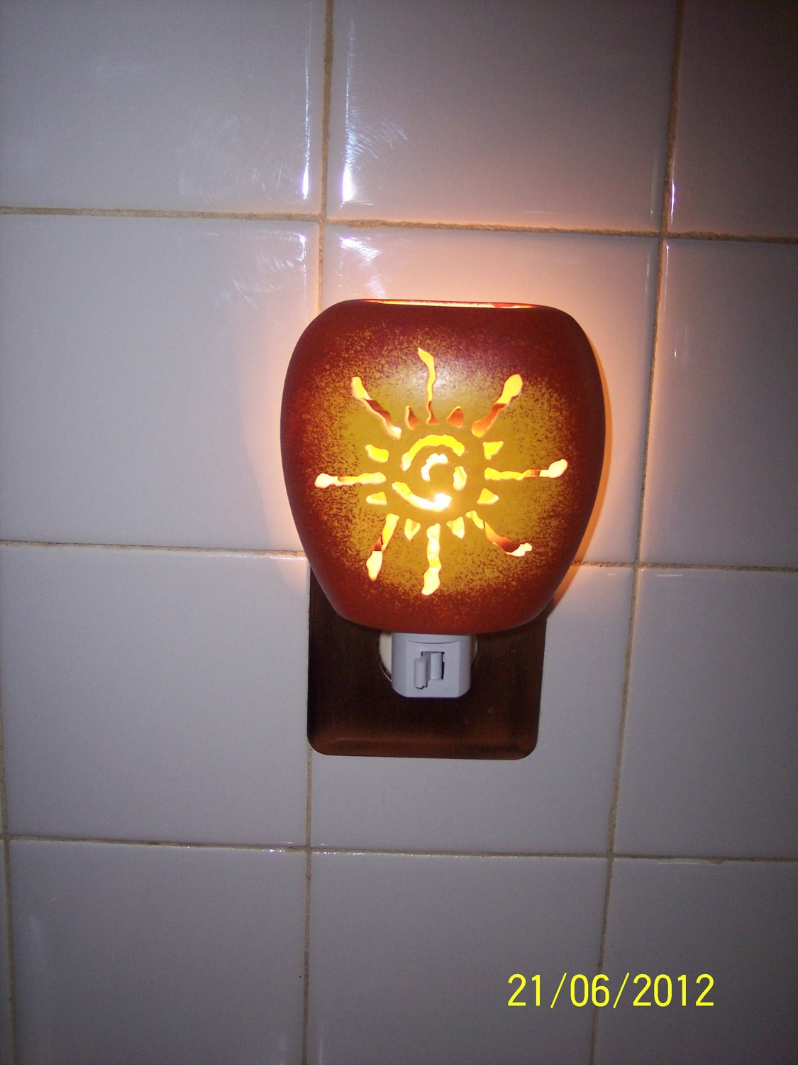 Southwestern Sun Night Light, Rustic Ceramic Nite Lite, USA Made - Etsy