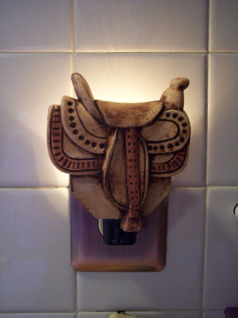 Western Saddle Night Light, Cowboy Night Light, Western Decor, Rustic ...
