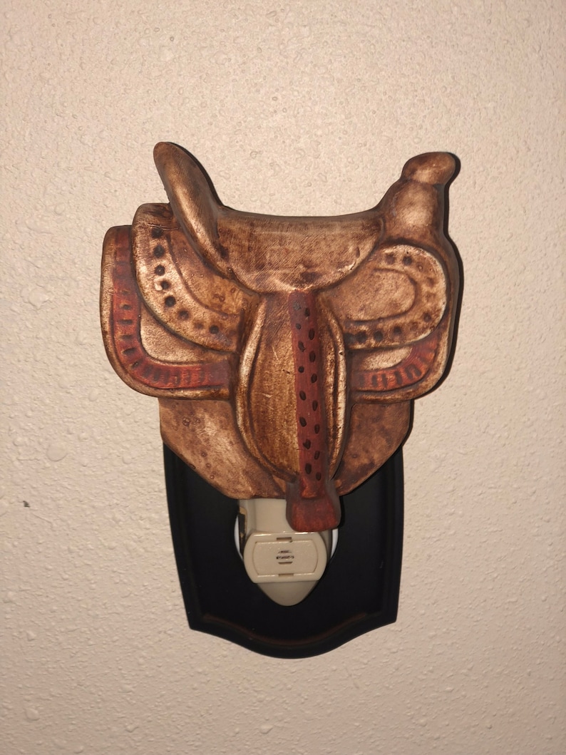 Western Saddle Night Light, Cowboy Night Light, Western Decor, Rustic ...