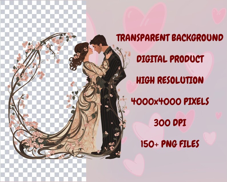 150+ Valentine's Day Clipart Bundle - Cute Romantic PNG Illustrations ...