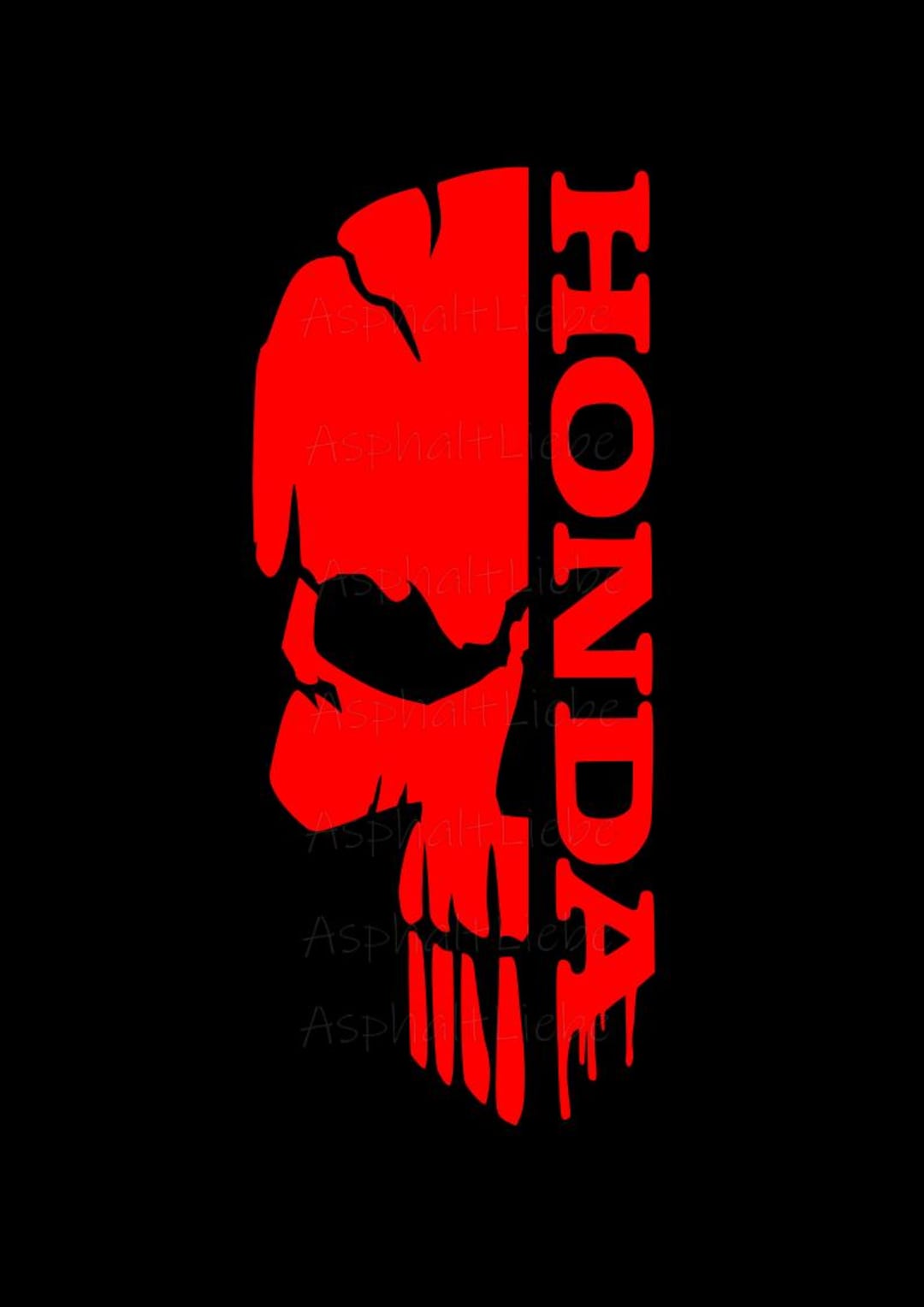 Honda Skull Decal JDM Car Sticker Vinyl Die Cut Weatherproof Window ...
