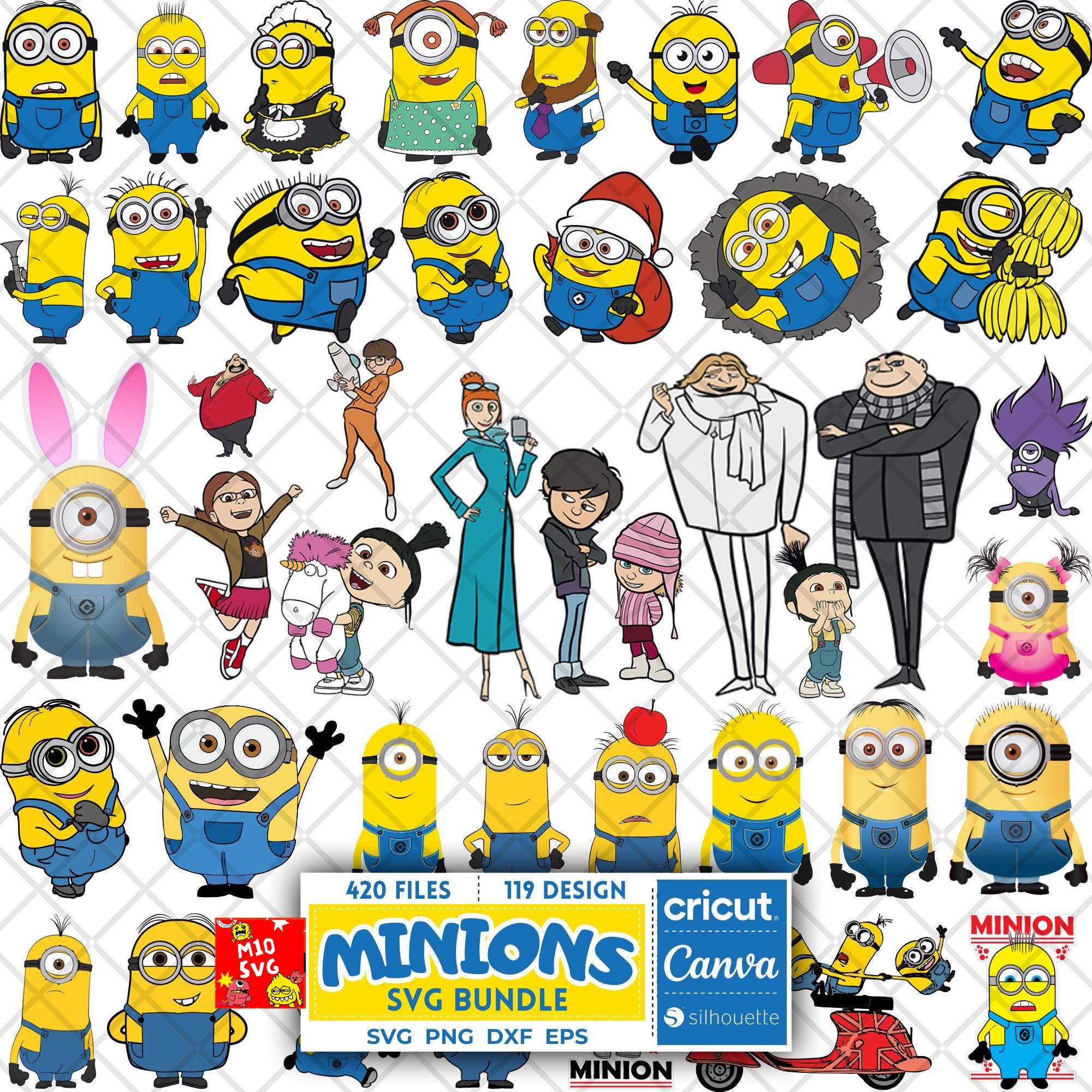 Minions Svg Bundle, Minions Png Bundle, Minions Clipart, Layered SVG ...