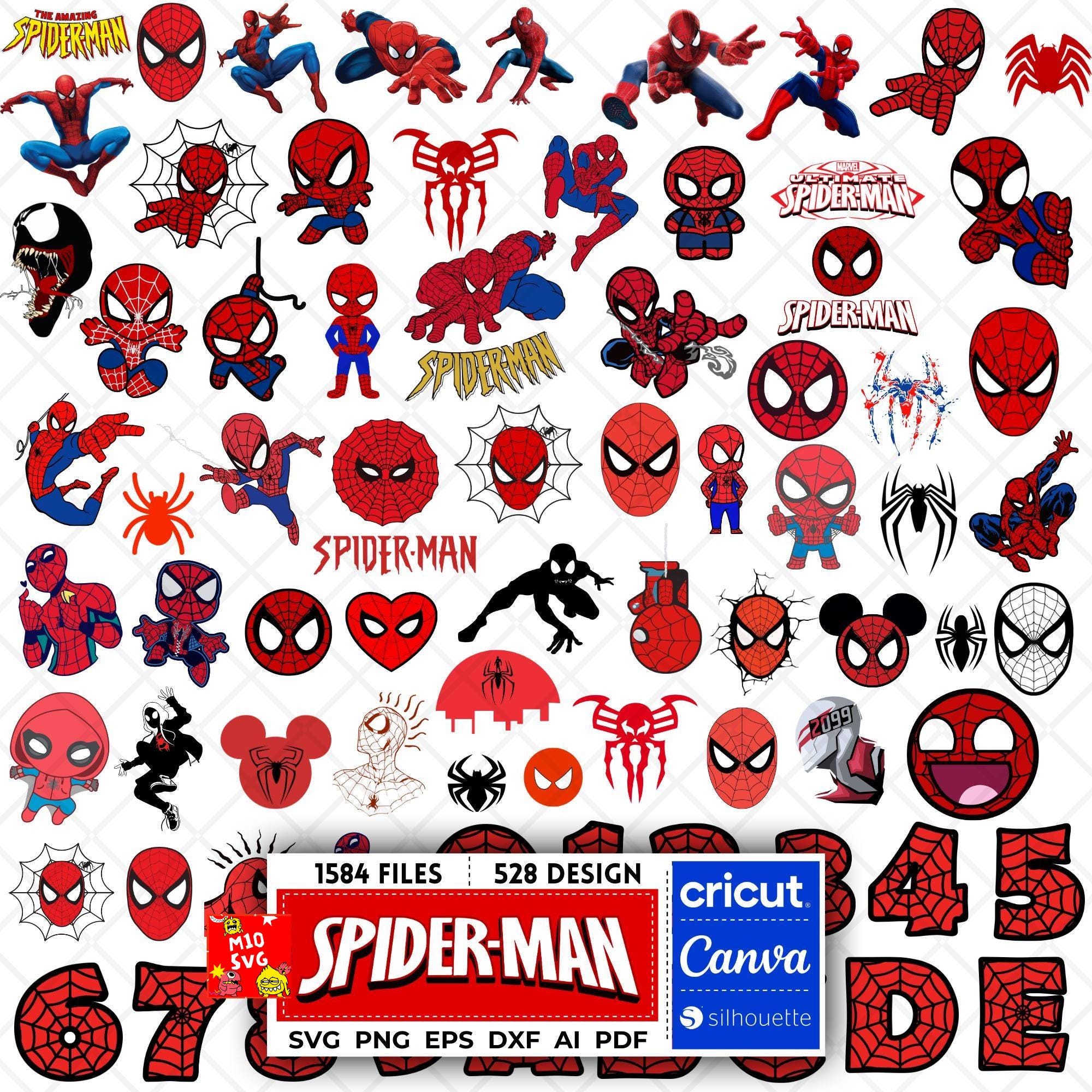 Spiderman Mega SVG, Spiderman Png Files, Spider Man SVG Bundle, Spidey ...