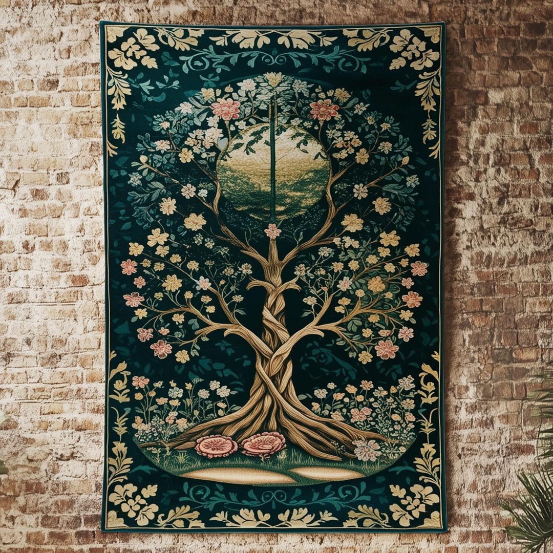 Medieval Tree Tapestry | Maximalist William Morris Inspired Throw ...