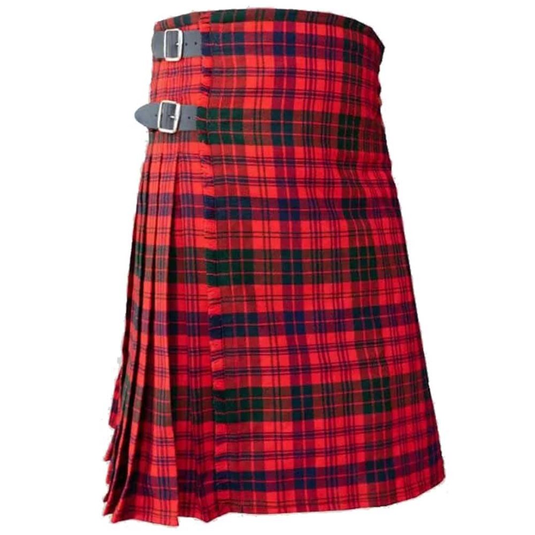 Scottish Traditional Ross Red Handmade Heavy Weight Tartan Kilt for Men ...
