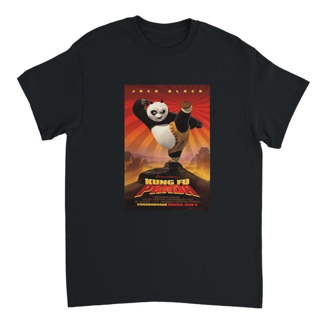 Kung Fu Panda Po Action Pose Tee – Classic Fit Movie Shirt for Everyday ...