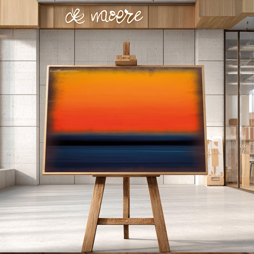 Vibrant Sunset Abstract Canvas, Mark Rothko Art, Modern Expressionist ...