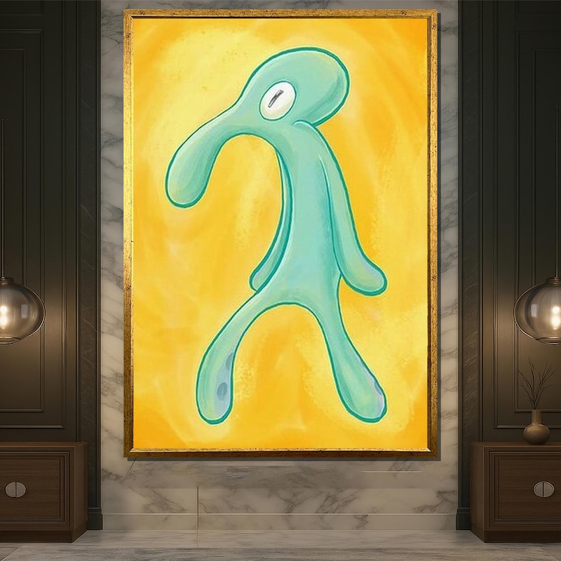 Squidward Painting - Etsy