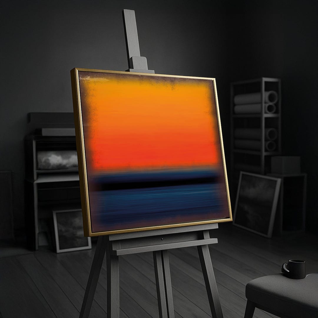 Abstract Sunset Gradient Canvas, Mark Rothko Wall Art, Modern Color ...