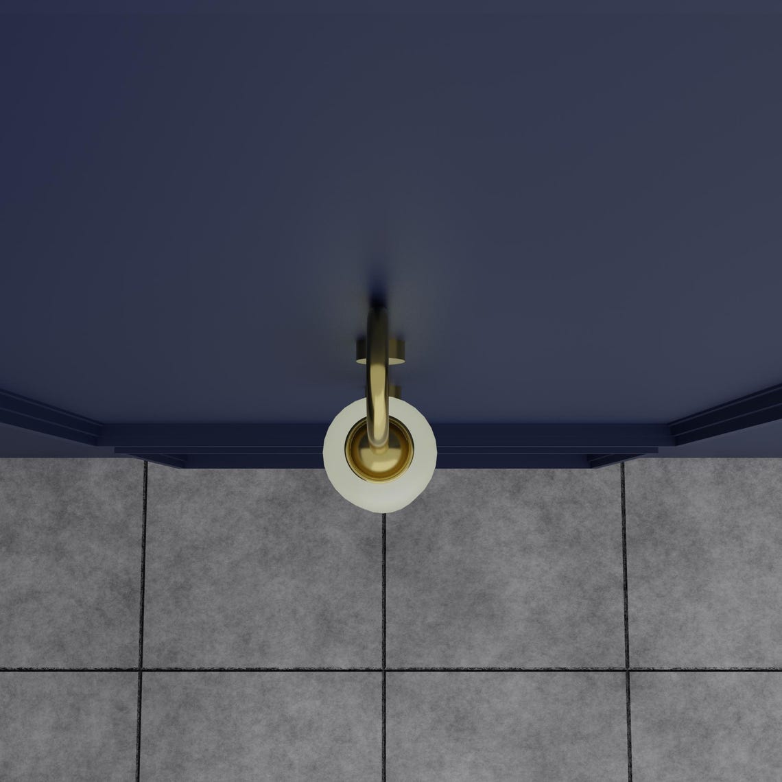 Art Deco Wall Sconce Light: Gold Stainless, Frosted Glass (3D Blender ...
