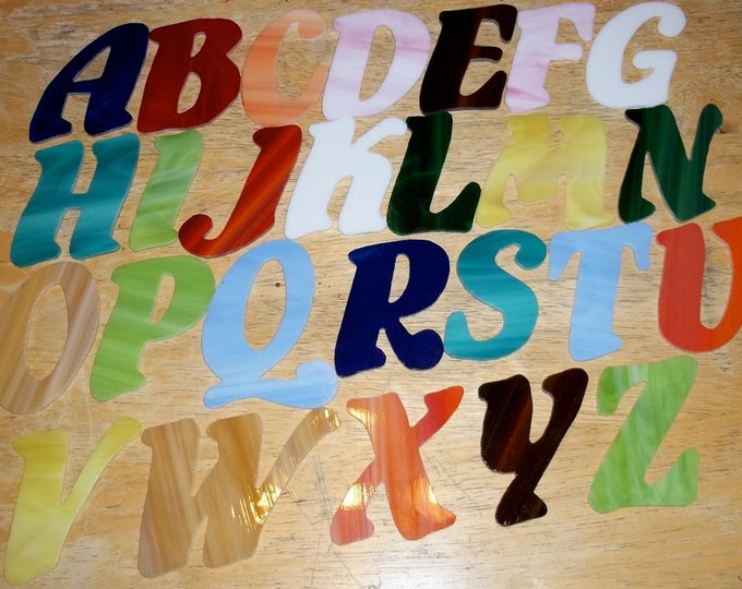 Stained Glass Letters and Numbers 2.5" - Etsy