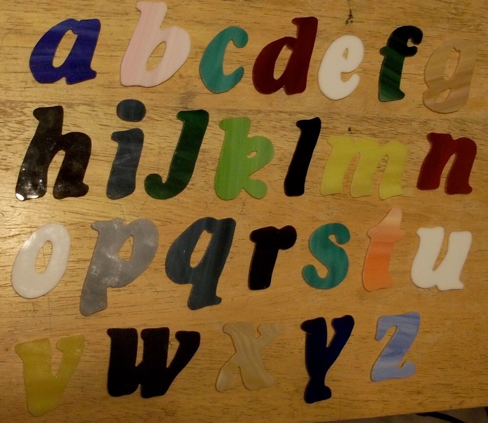 Stained Glass Letters and Numbers 2.5" - Etsy