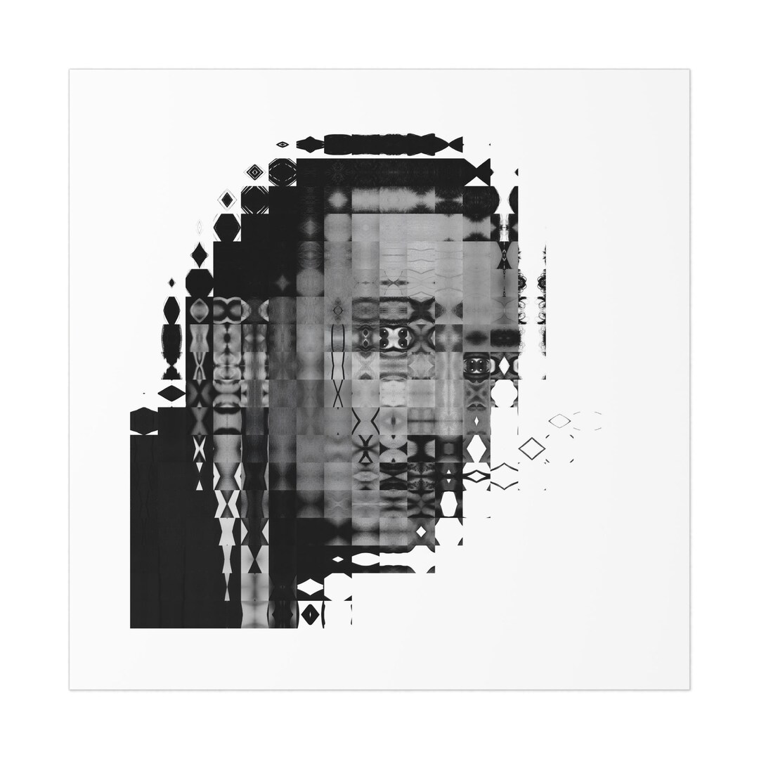 Poster Print, Salvador Dali Pixel Art Composition, Wall Art Decor, Home ...