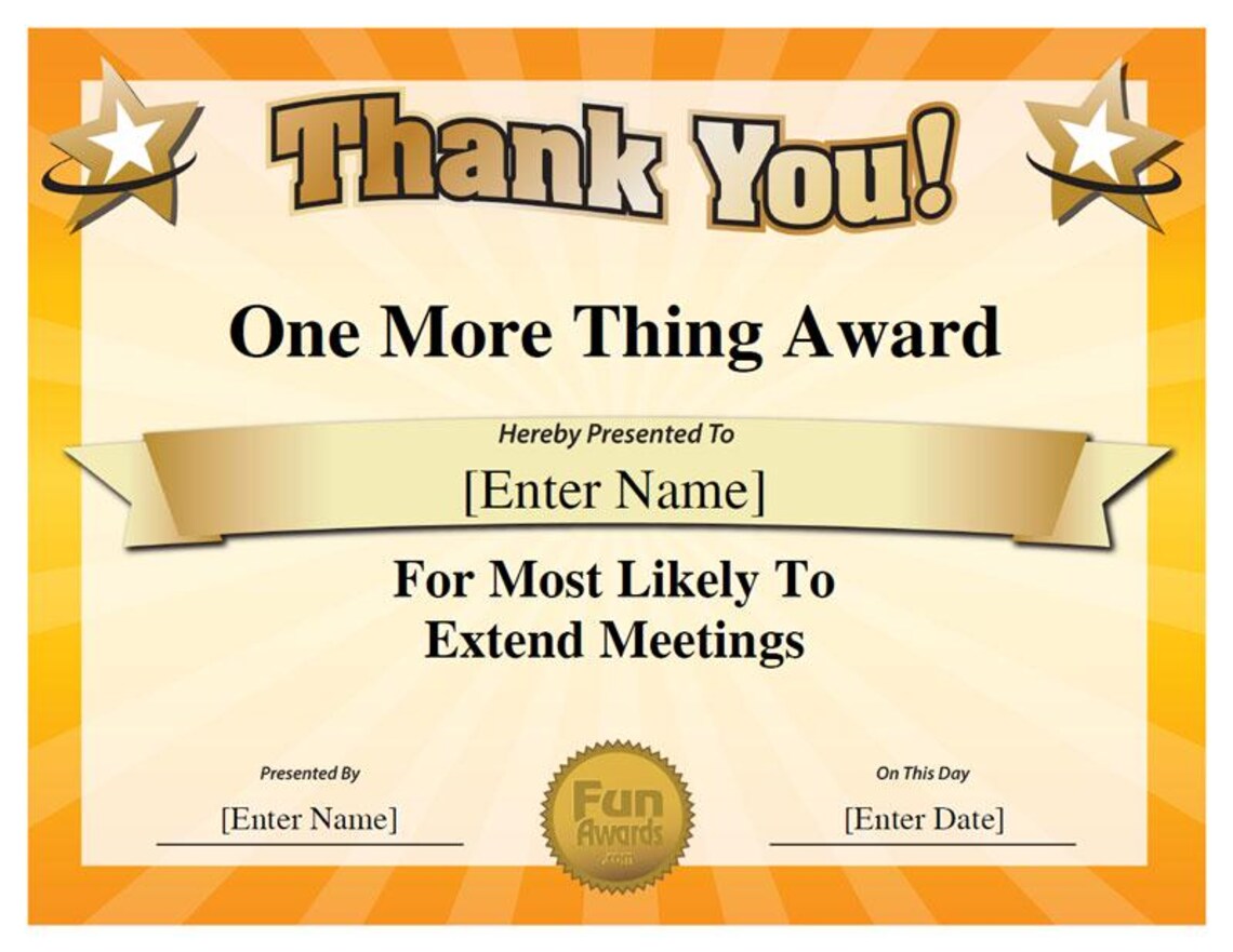 101 Funny Office Awards™ - Etsy