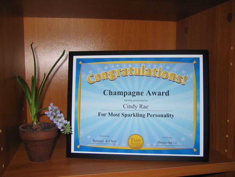 101 Funny Award Certificates - Etsy