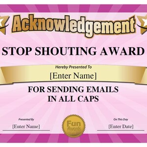 101 Funny Office Awards™ - Etsy