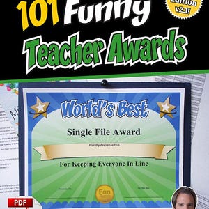 101 Funny Teacher Awards™ - Etsy
