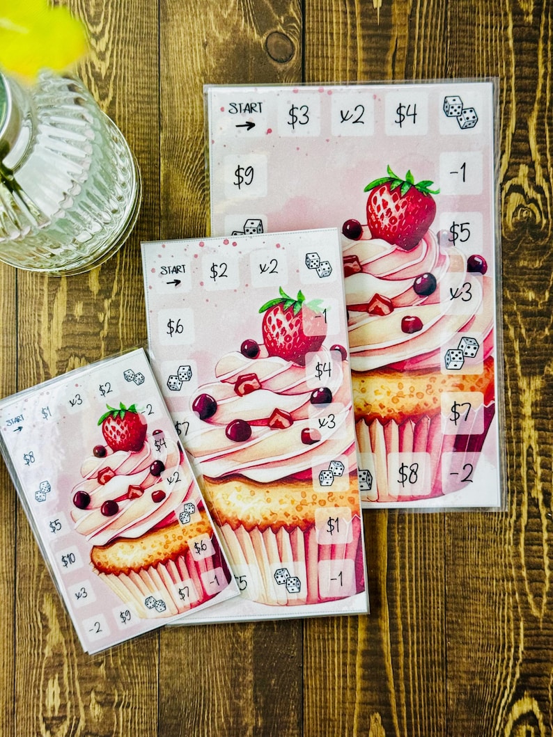 Savings Challenge Strawberry Cupcake - Etsy