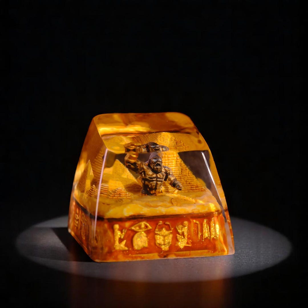 Ancient Beast Pyramid Keycap – Handmade Resin Artisan Keycap – Mythical ...